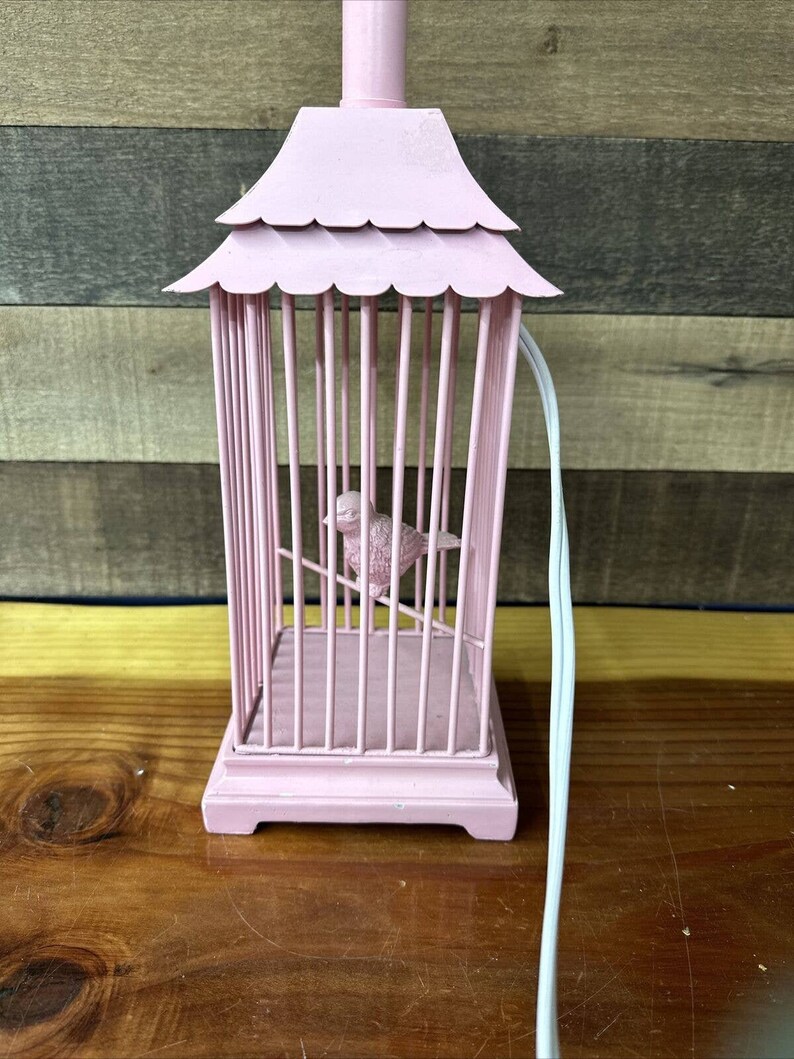 Pink Metal Bird Cage Table Lamp 21 - Etsy