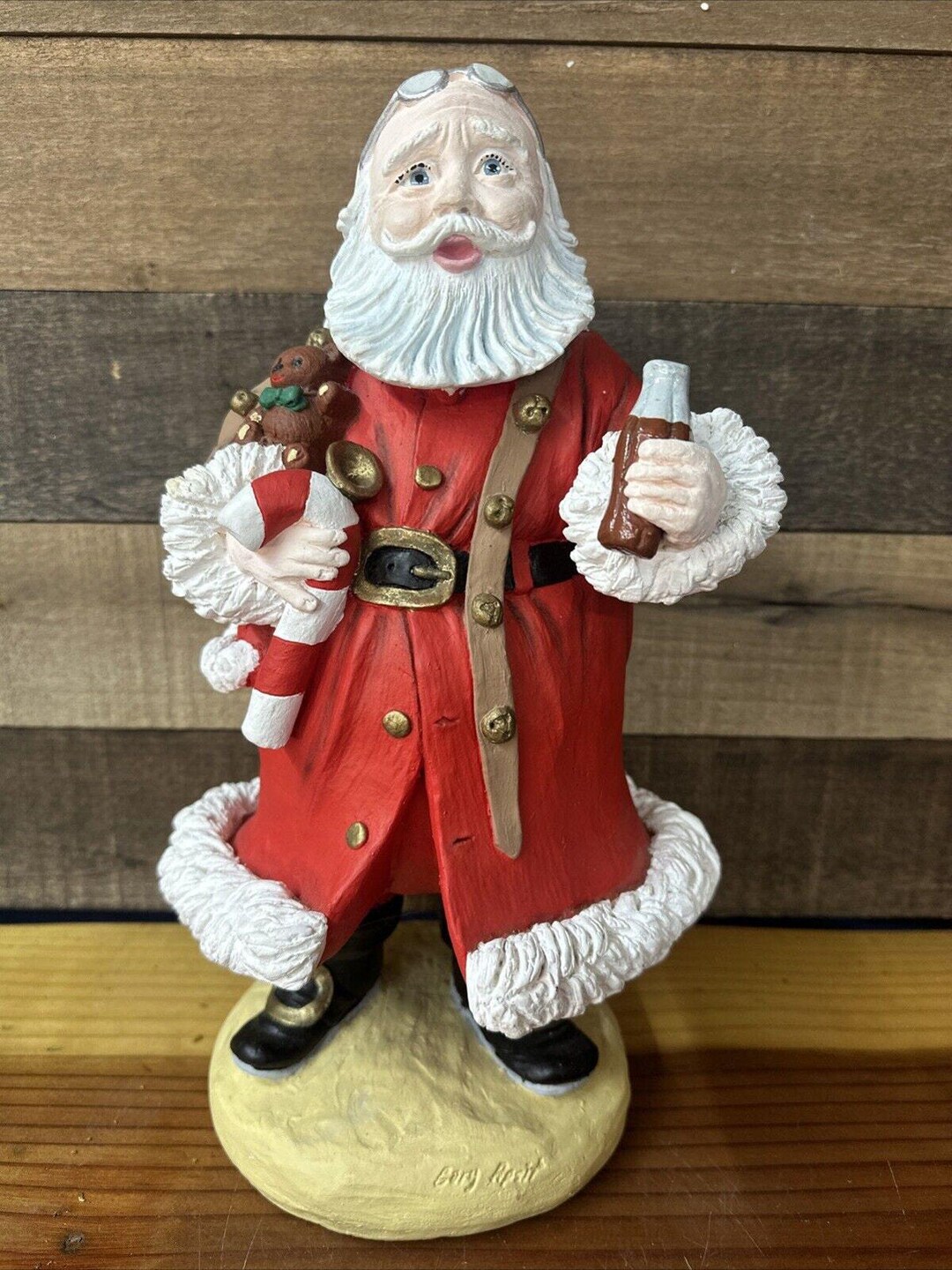Rare Gary Apsit Santa With Coca Cola Signed and Numbered 15” Tall - Etsy