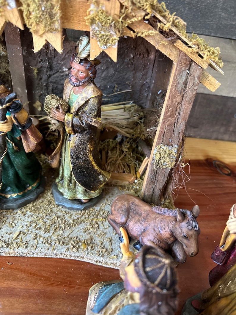 Holiday Polyresin Nativity Set 12 Pieces in Box - Etsy