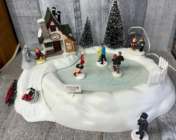 Lemax Animated Skating Pond Complete and Works - Etsy