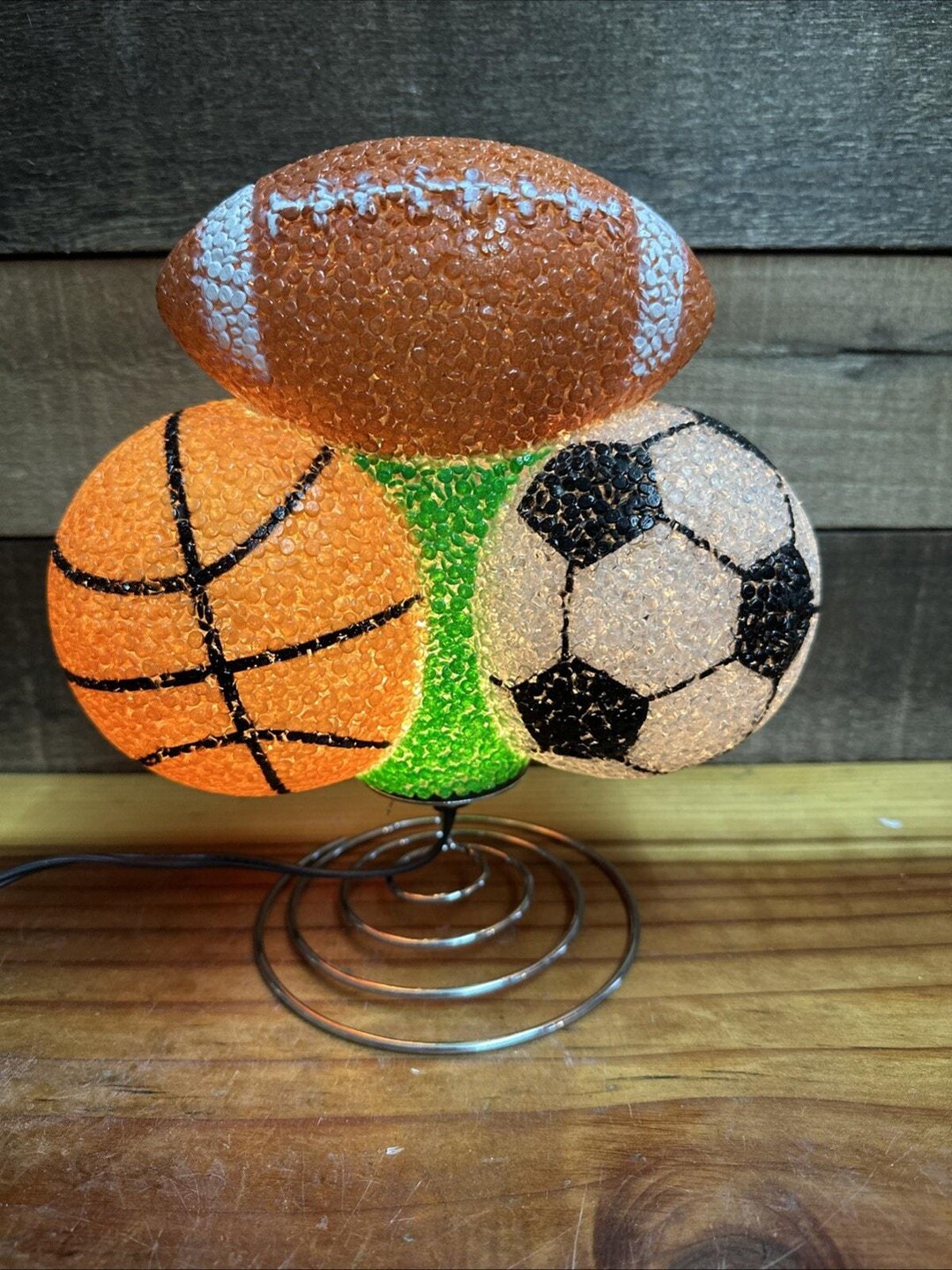 Melted Popcorn Sports Basketball Soccer Football Night Light Lamp 9” - Etsy