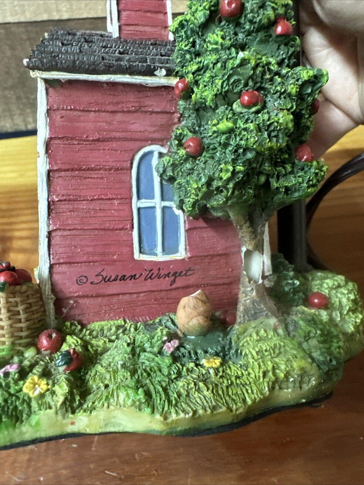 Vintage Susan Winget Red Country School Schoolhouse Lamp No Shade-flaw ...