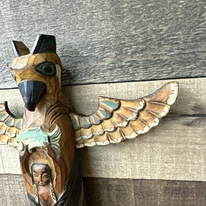 RAY MOORE Alaska Black Diamond Hand-carved Wood Totem Pole 10” Tall - Etsy
