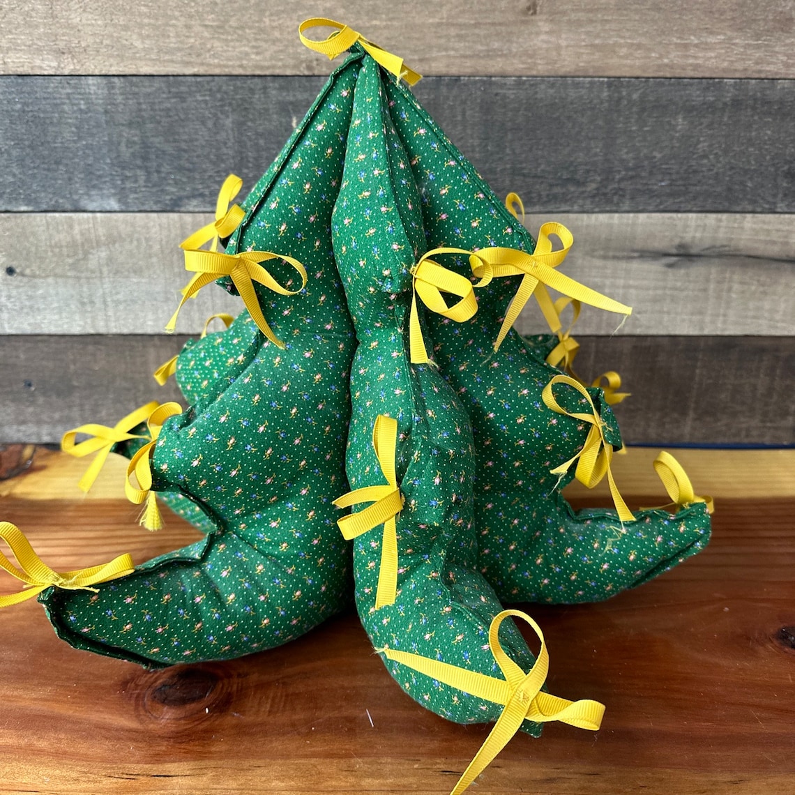 Vintage Handmade Stuffed Christmas Tree With Ribbons - Etsy