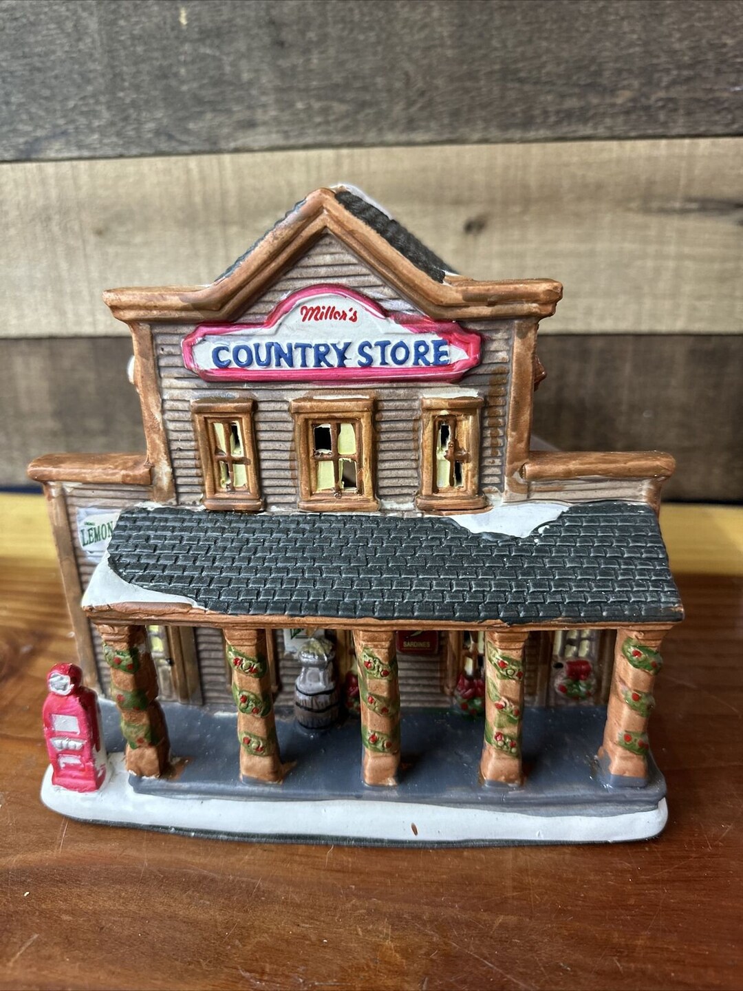 Holiday Time Miller's Country Store Lighted Christmas Village Building ...