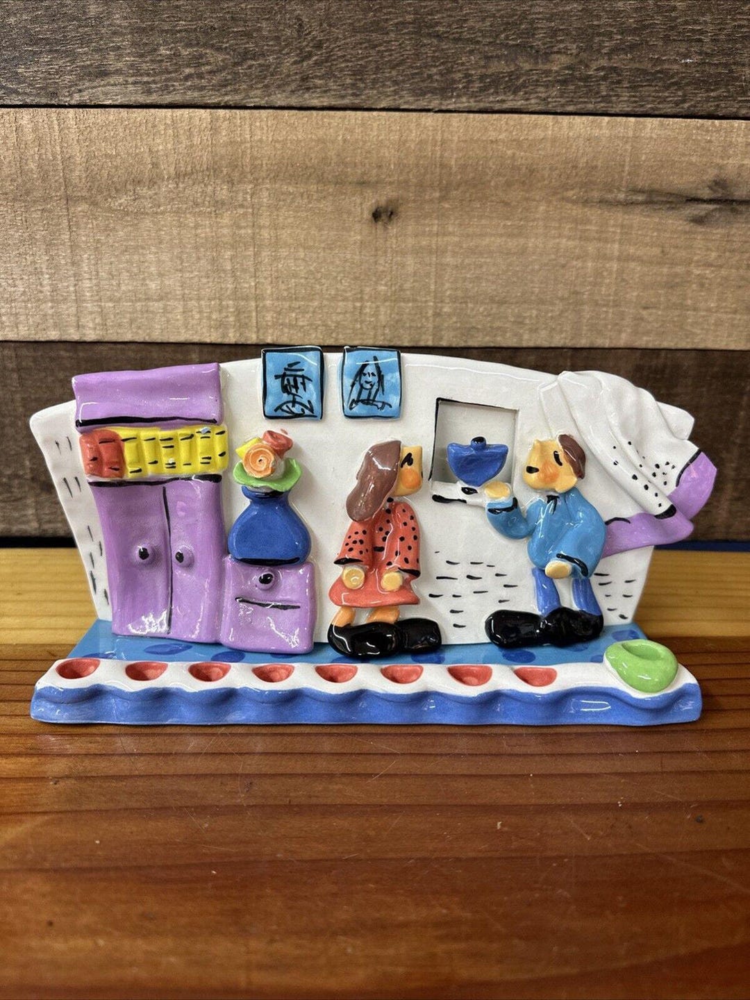 Hanukkah Menorah Handmade Ceramic Israel Artist Inna Osloansky House ...