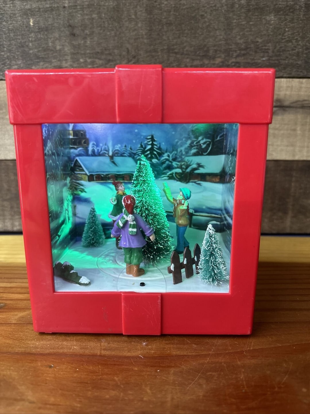 Christmas Winter Wonderland Diorama Music Box W/ Light & Sound Studio ...