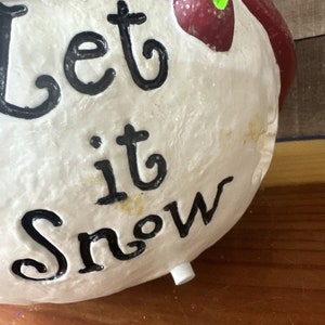 Cracker Barrel Lighted Snowman Christmas Decor I Love Snow Days 14 Tall ...