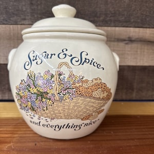 Treasure Craft Sugar & Spice and Everything Nice Cookie Jar Canister ...