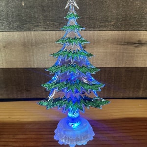 Acrylic Color Changing Christmas Tree 11” - Etsy