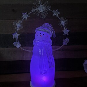 Acrylic Color Changing Snowman 20” - Etsy