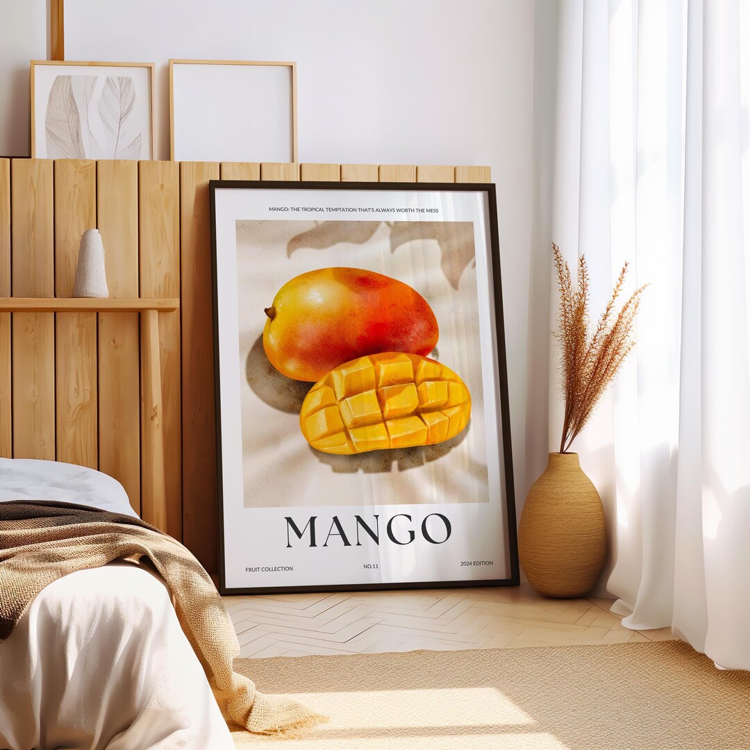 Mango Art Prints, Digital Downloadable Wall Art, Kitchen Decor, Modern ...