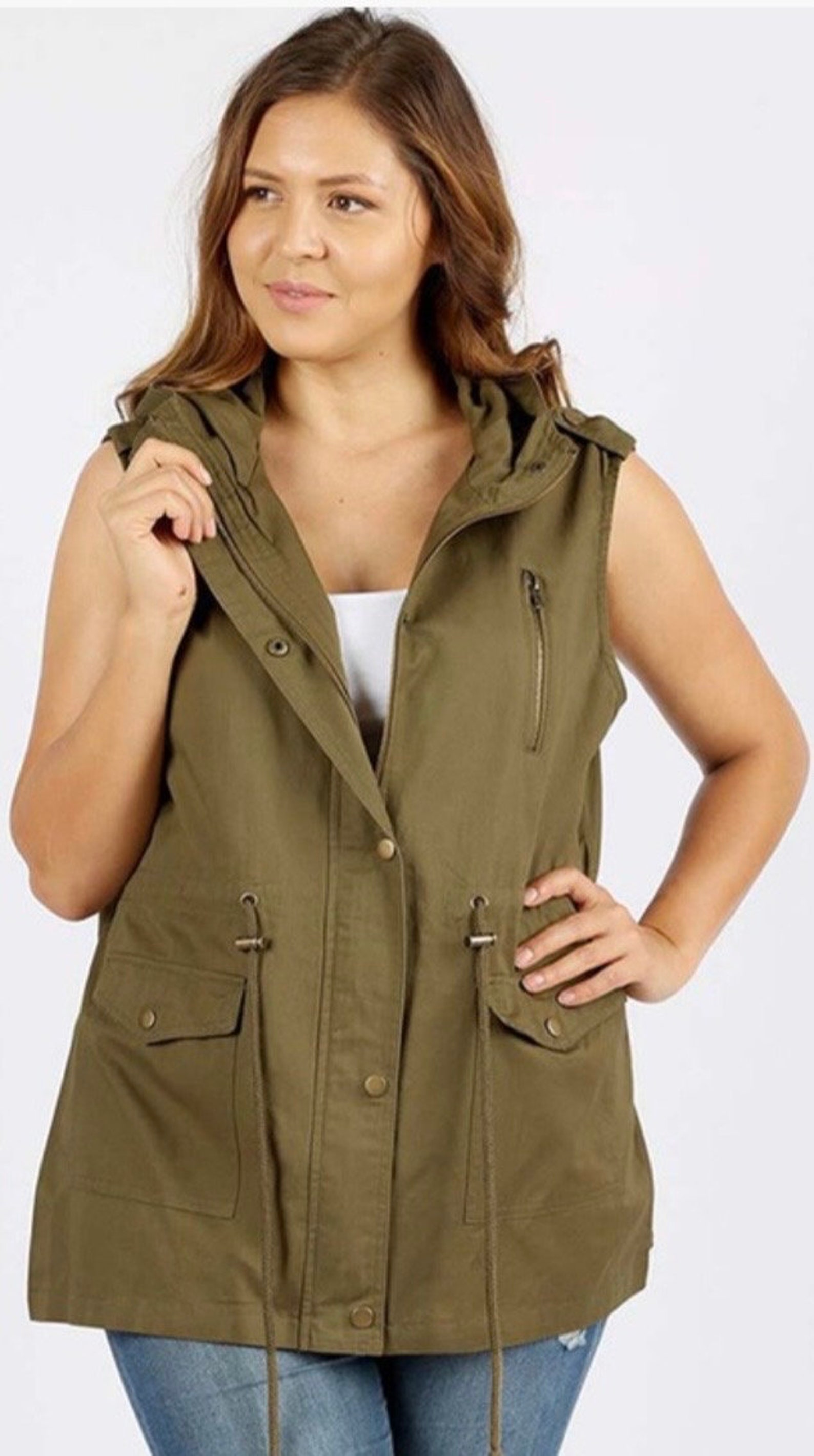 Utility Hooded Cargo Vest S-3X - Etsy