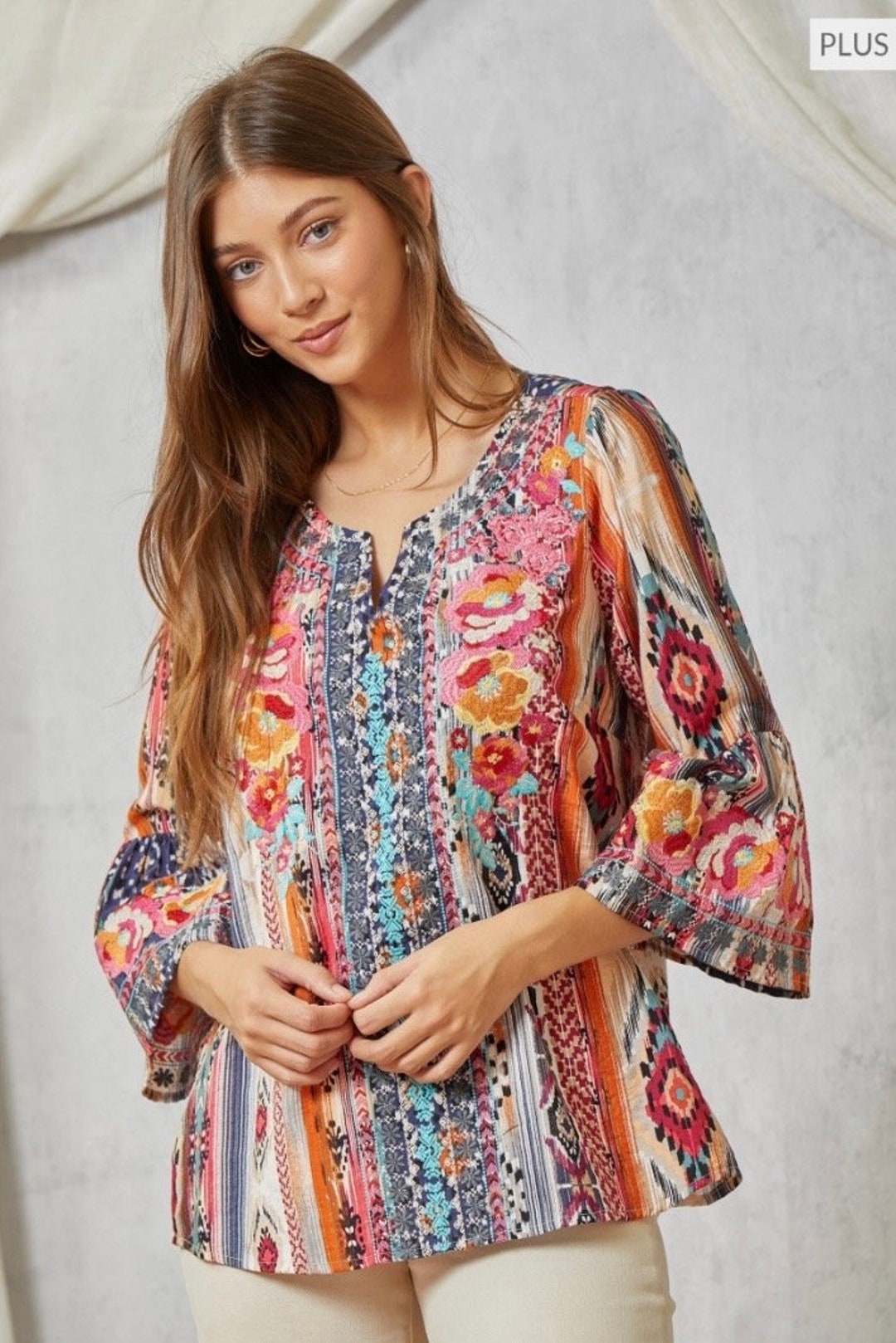 Savannah Jane Embroidered Savanna Jane Plus Top - Etsy