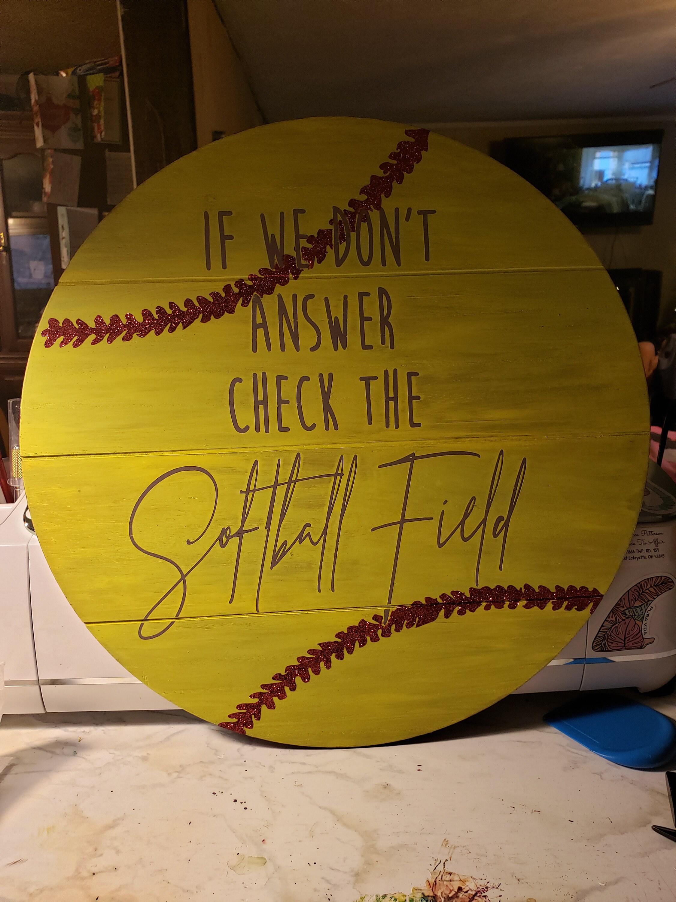 Check Softball Fields Wooden Sign - Etsy