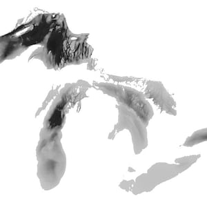 Great Lakes Bathymetry STL File - Etsy