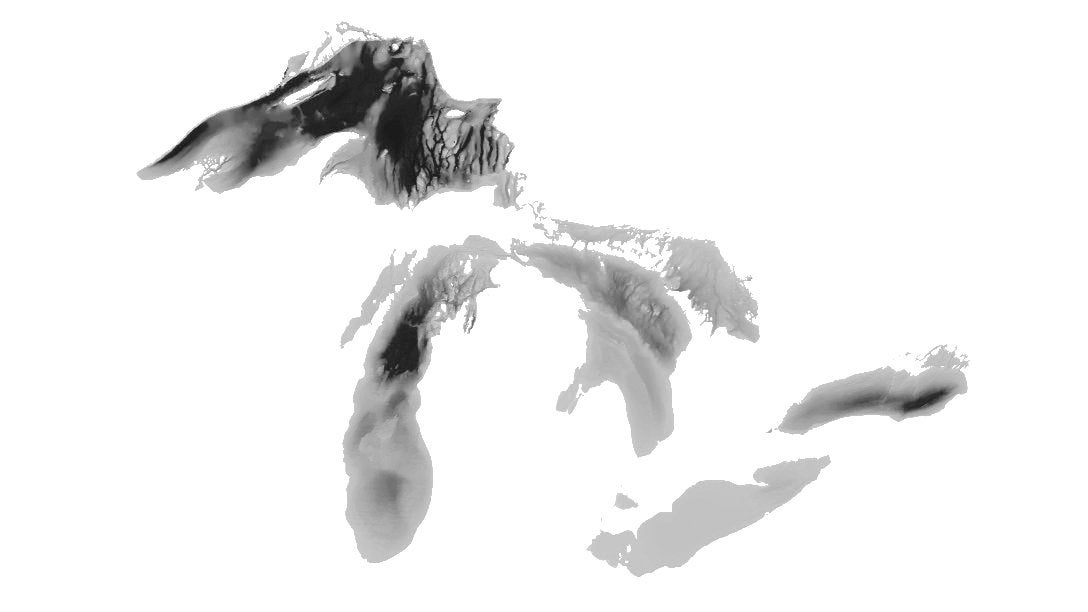 Great Lakes Bathymetry STL File - Etsy