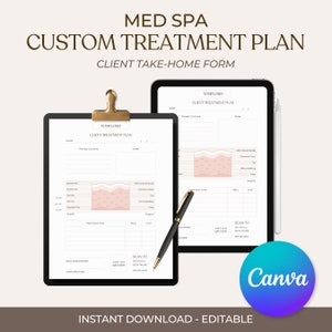 Custom Treatment Plant - Client Take-home Form - Med Spa - Aesthetics ...