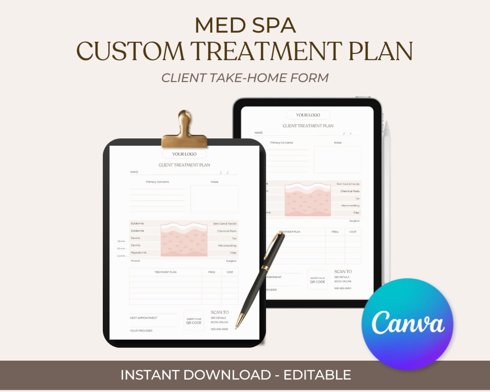 Custom Treatment Plant - Client Take-home Form - Med Spa - Aesthetics ...