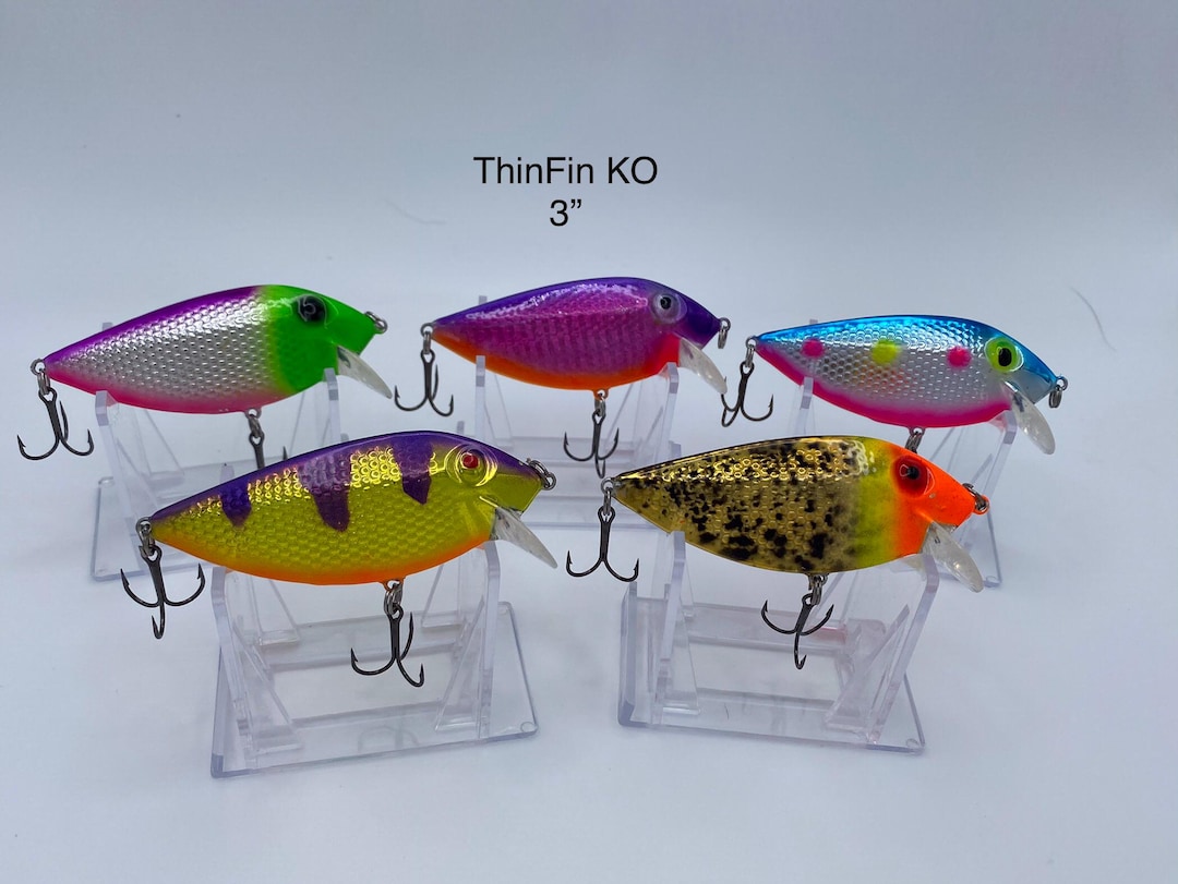 3" Custom Painted Thin Fin KO Lure - Etsy