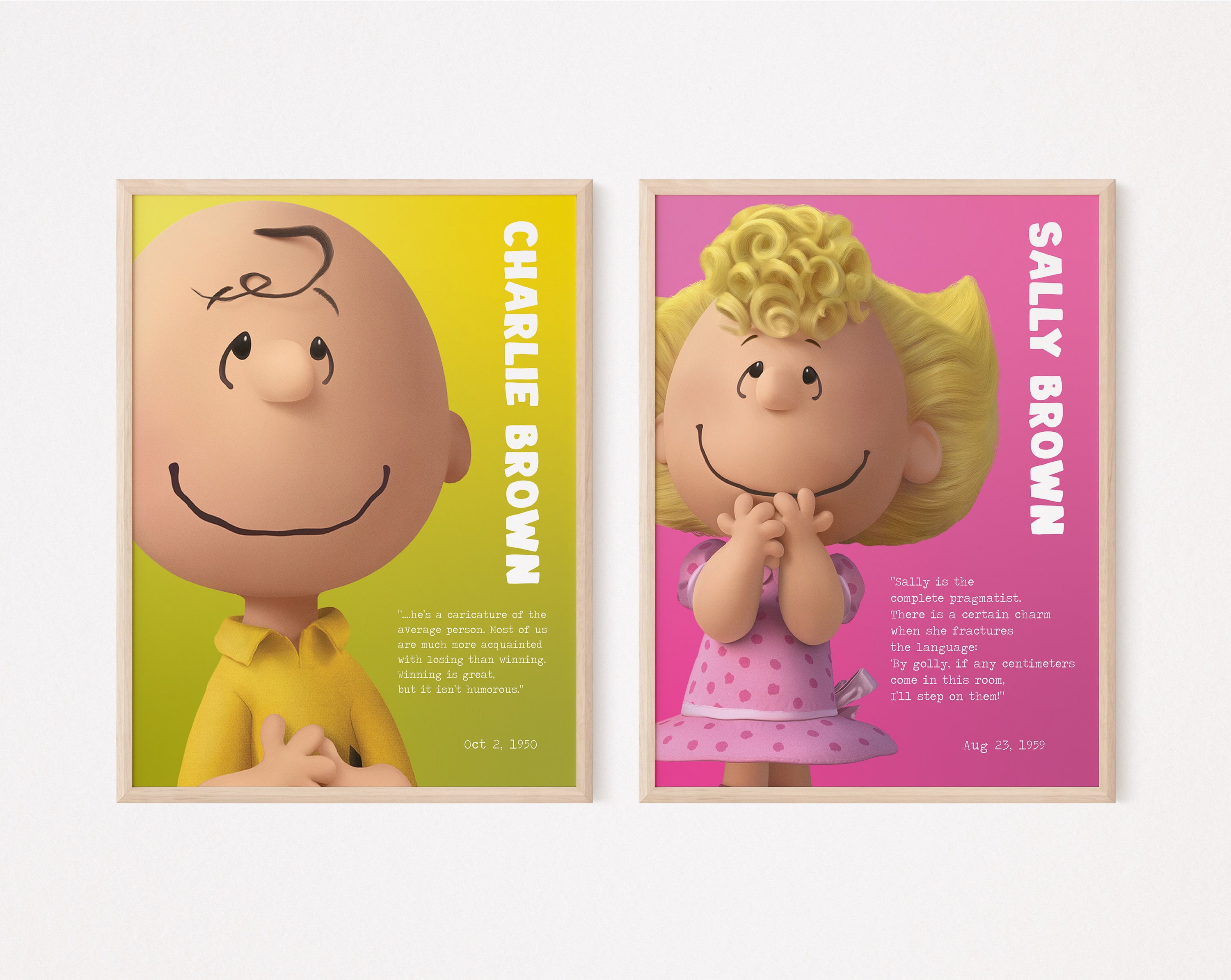 10 Peanuts/snoopy/charlie Brown Characters Poster/bedroom Printable ...