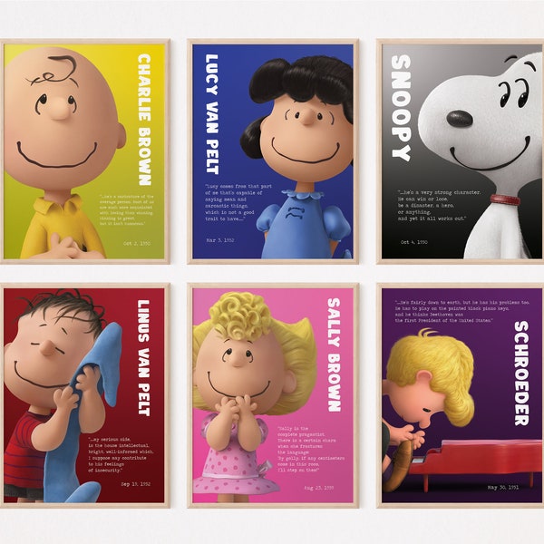 Peanuts Characters - Etsy