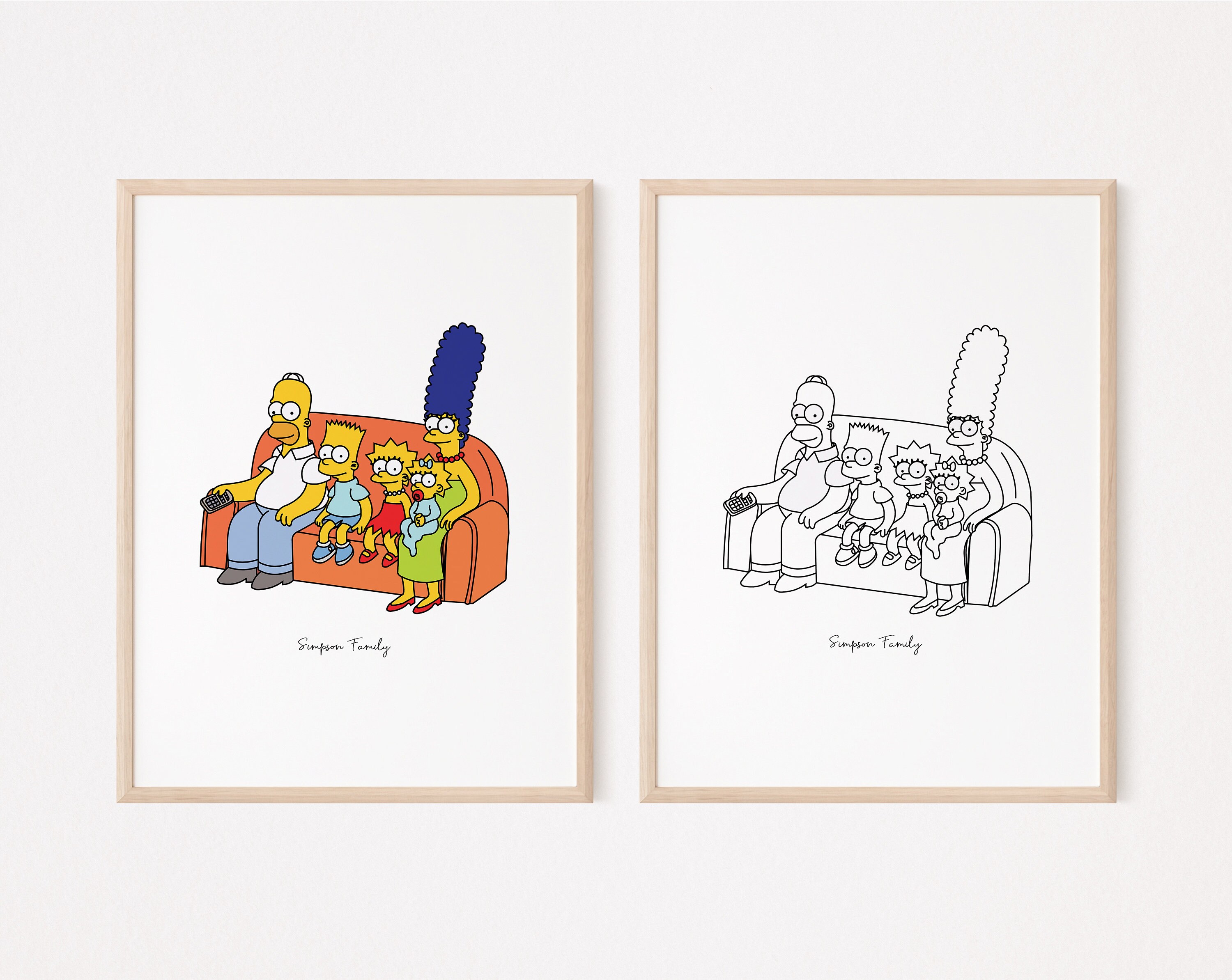 12 the Simpsons Family Gallery Wall Set/posters/print/wall Art ...