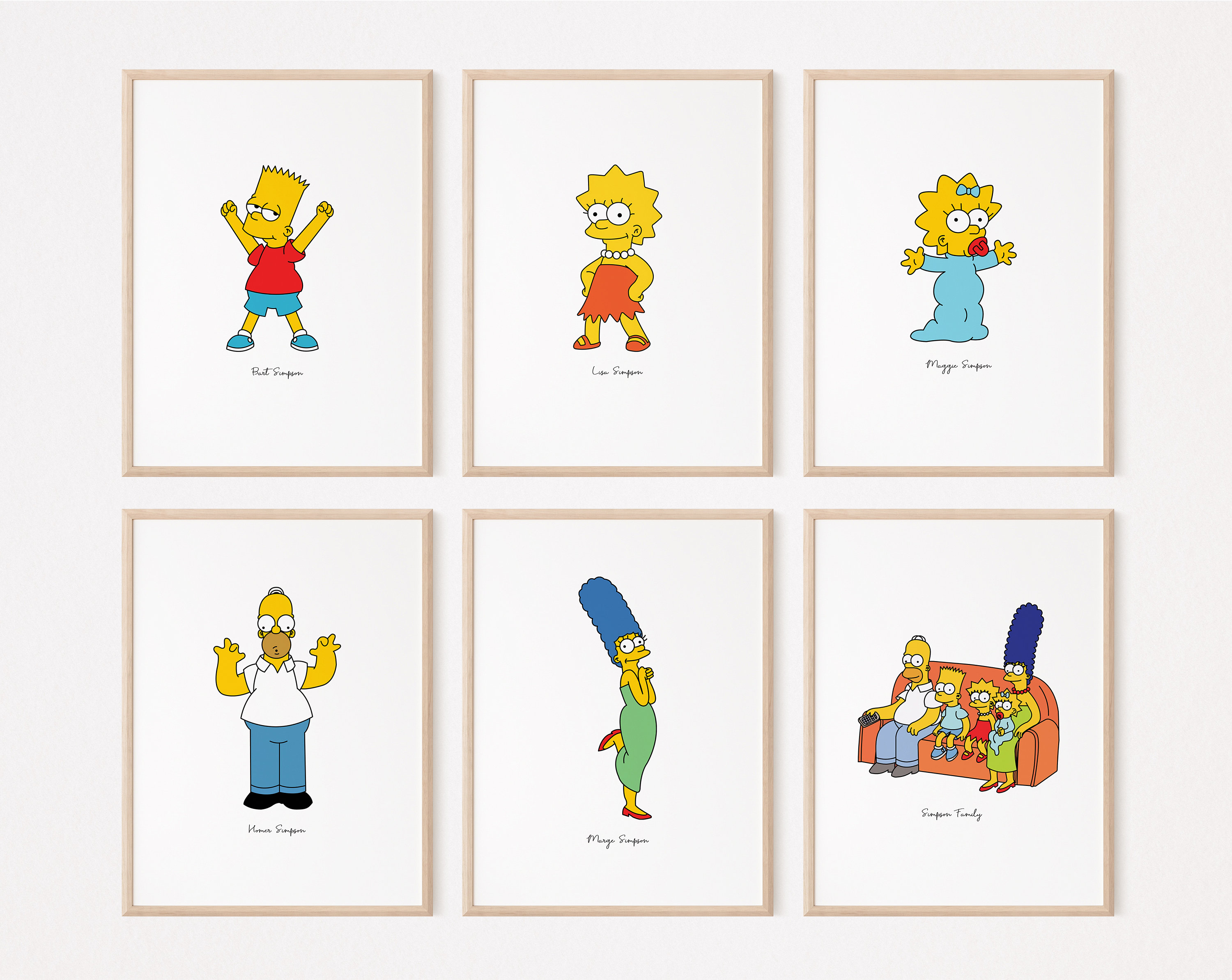 12 the Simpsons Family Gallery Wall Set/posters/print/wall Art ...