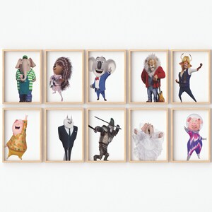 26 Sing 2 Character Posters/gallery Wall Art Set/classroom Wall Decor ...