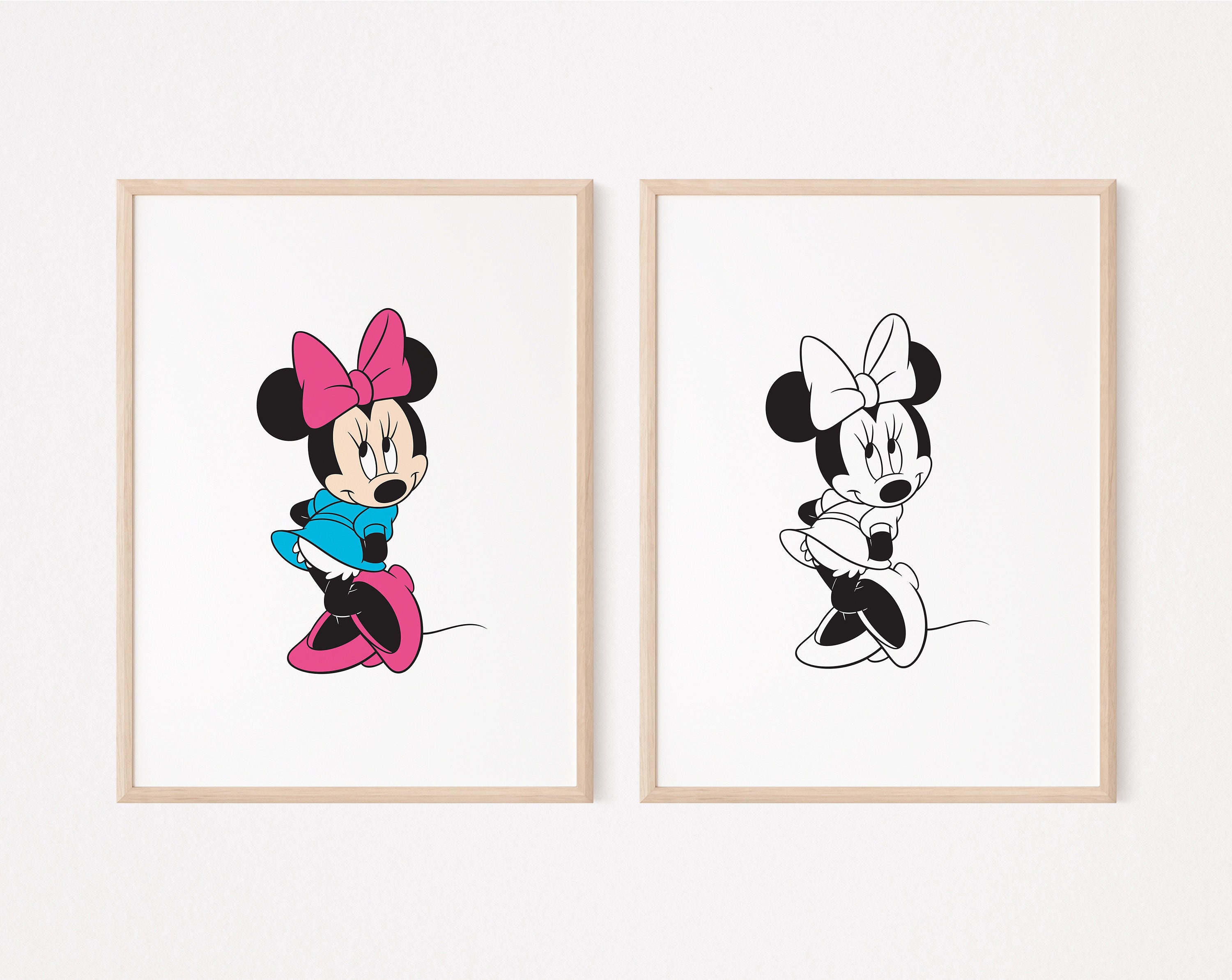 12 Mickey Minnie Mouse Posters/gallery Wall Set/print/wall Art ...