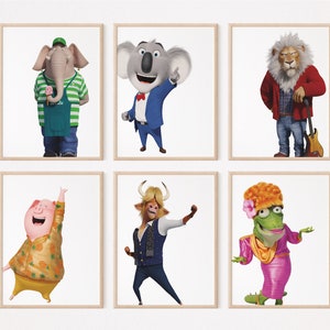 26 Sing 2 Character Posters/gallery Wall Art Set/classroom Wall Decor ...