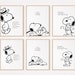12 Peanuts/snoopy/charlie Brown Character Poster/nursery Kindergarten ...