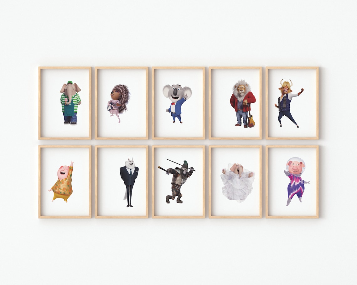 26 Sing 2 Character Posters/gallery Wall Art Set/classroom Wall Decor ...