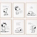 12 Peanuts/snoopy/charlie Brown Character Poster/nursery Kindergarten ...