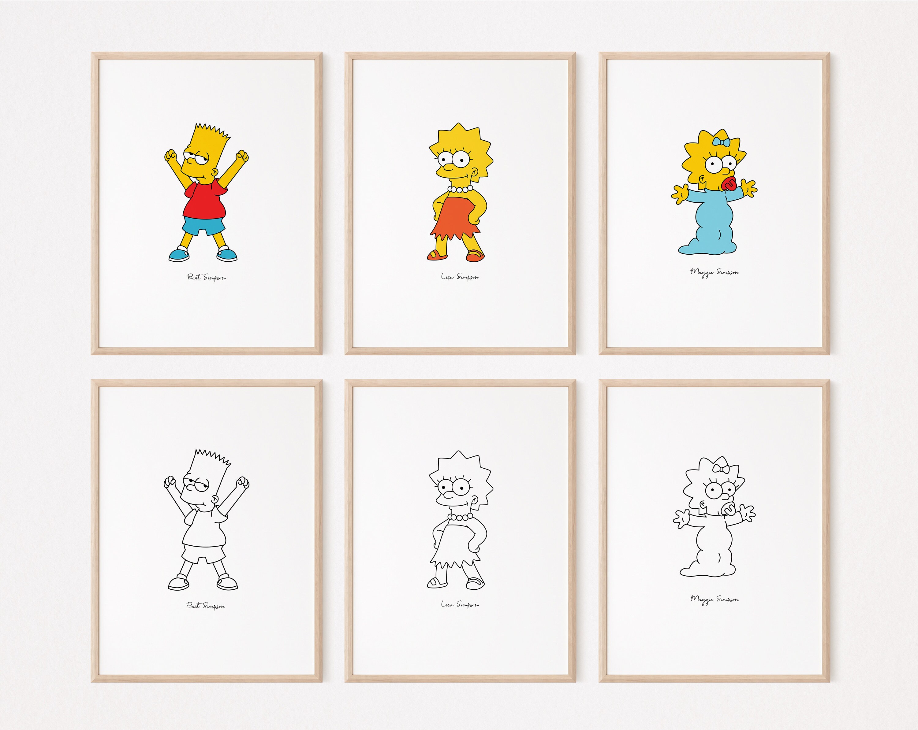 12 the Simpsons Family Gallery Wall Set/posters/print/wall Art ...