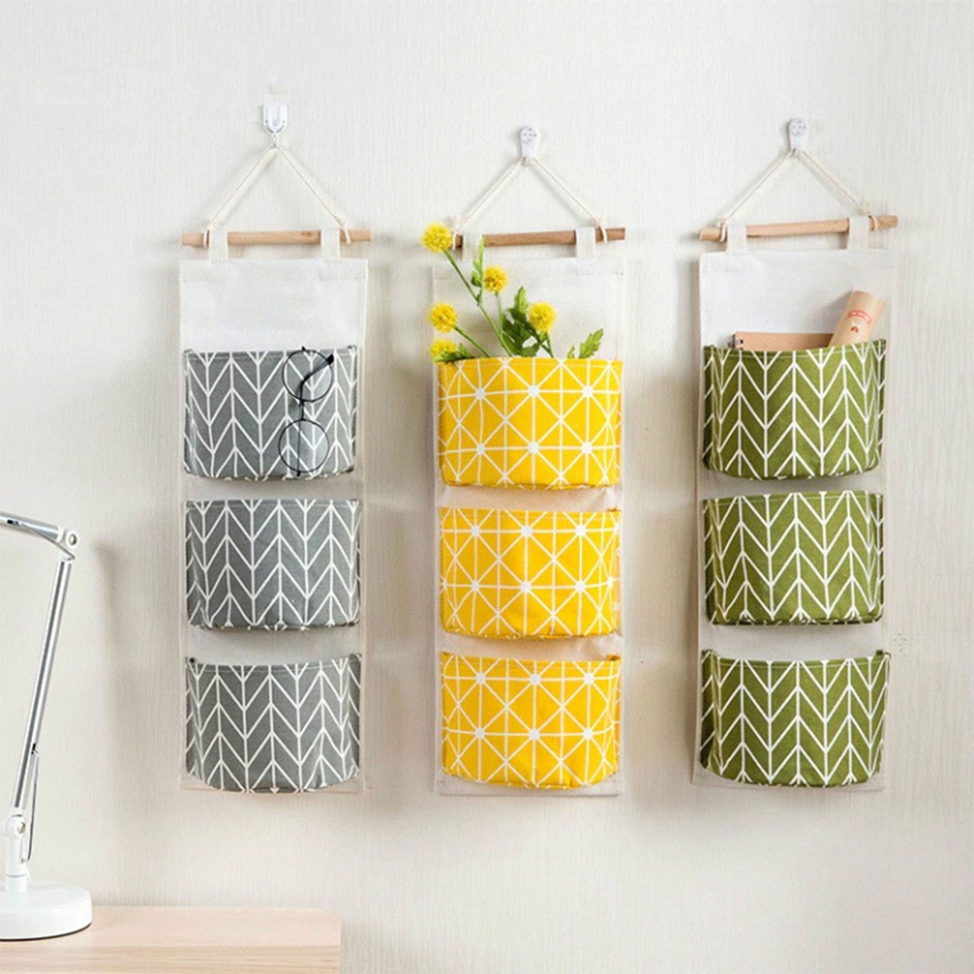 Bathroom Organizer 3 Pockets Hanging Storage Bag Wall Mounted Etsy