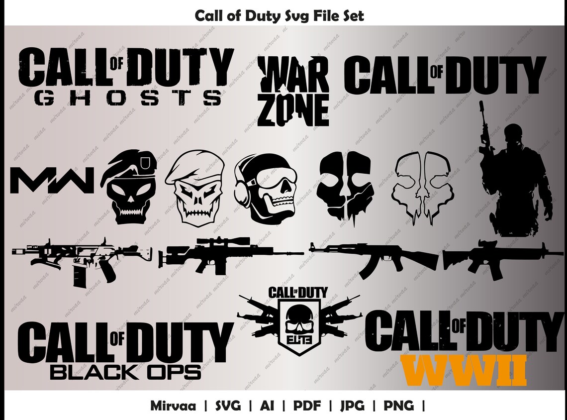 Call of Duty Svg File Set Warzone Svg Call of Duty | Etsy