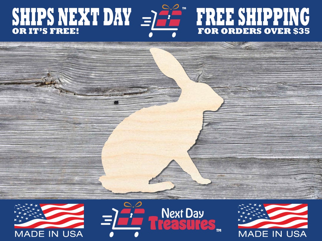Bunny Rabbit Unfinished Wooden Shape Animals & Wildlife - Etsy