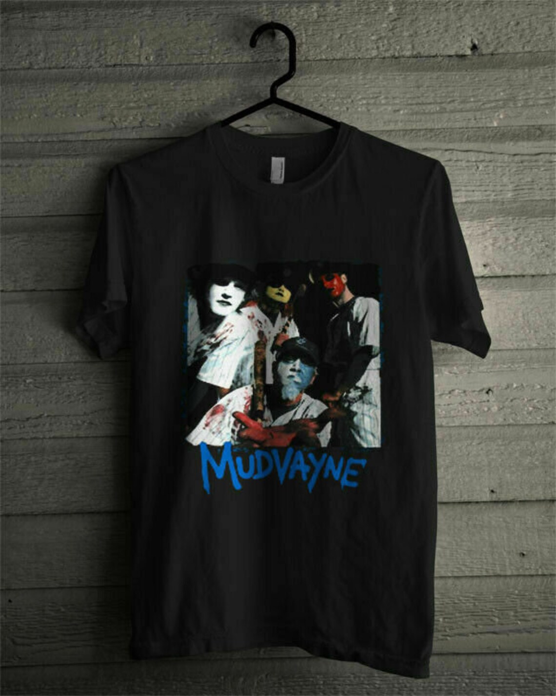Mudvayne Tshirt the Warriors Vtg 2002 Blue Grape Merch Men's Unisex T ...