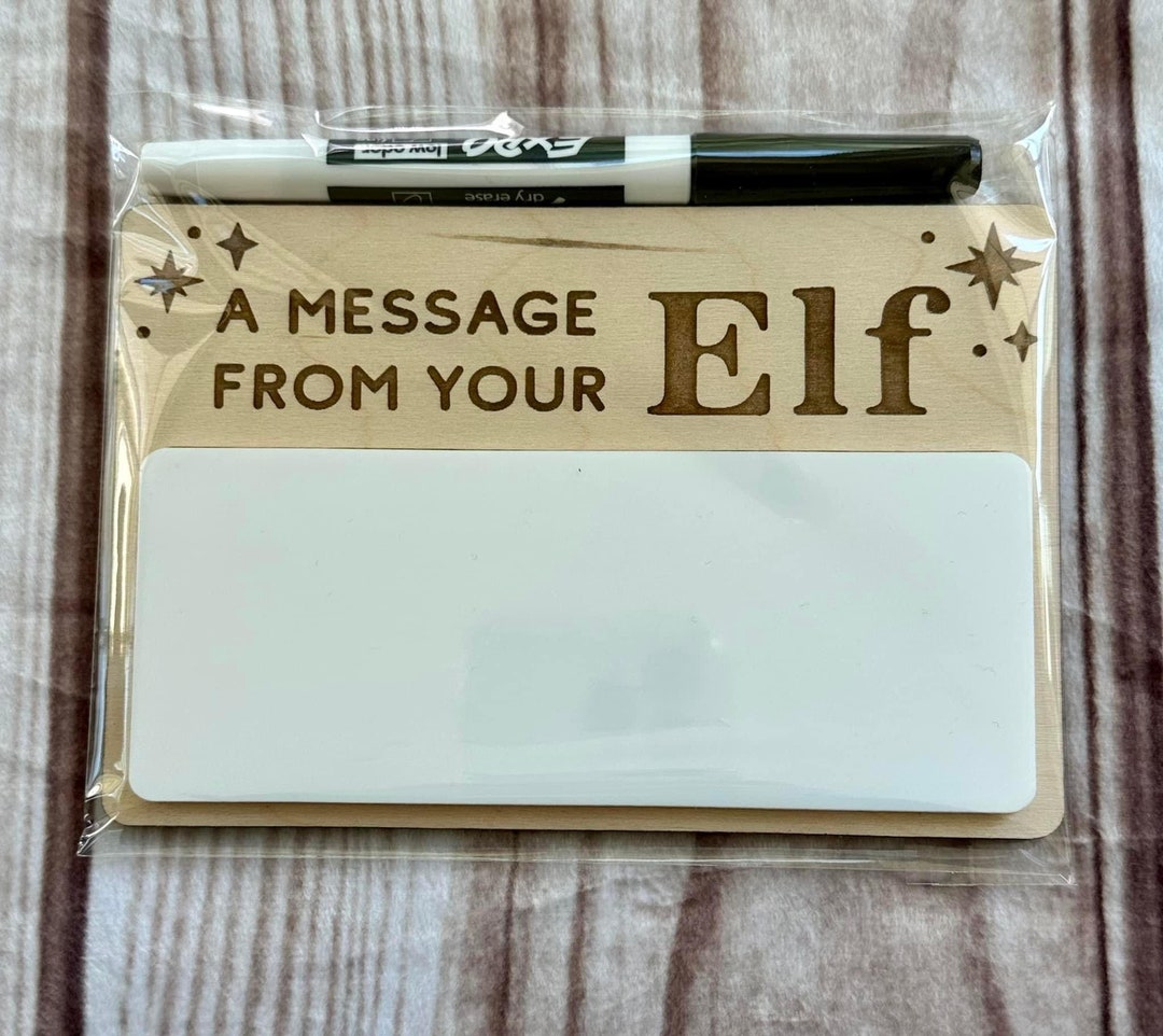 Elf Board, Elf Whiteboard, Elf Message, Message From Your Elf - Etsy