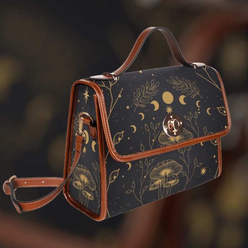 Cottagecore Witch Canvas Satchel Bag Cute Women Mushroom - Etsy