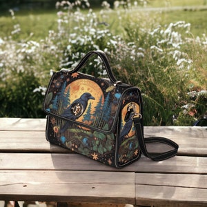 Mystical Raven Witch Handbag, Cottagecore Crossbody Crow Witchcraft ...