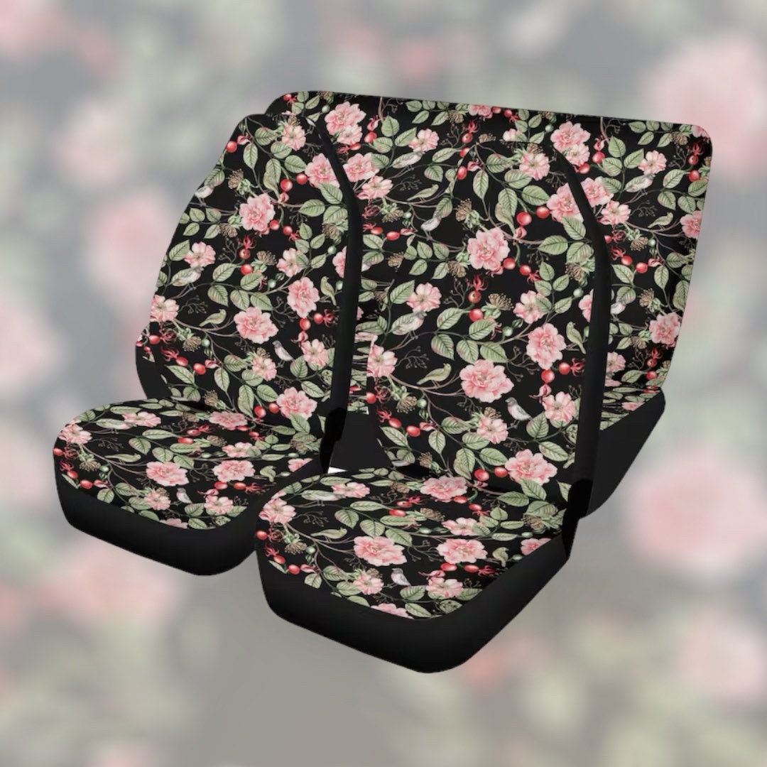 Cottagecore Vintage Flower Car Seat Covers , Cute Car Seat Covers ...