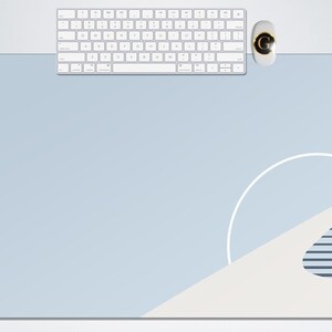 Soft Blue Mountain Desk Mat, Extra Large Desk Mat With Multiple Size ...
