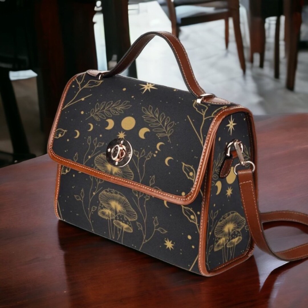 Cottagecore Witch Canvas Satchel Bag Cute Women Mushroom - Etsy