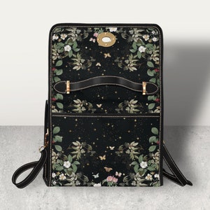 Cottagecore Green Canvas Satchel Bag, Cute Women Nature Crossed Body ...