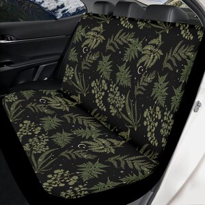 Cottagecore Witchy Celestial Fern Forest Car Seat Cover, Green Nature ...