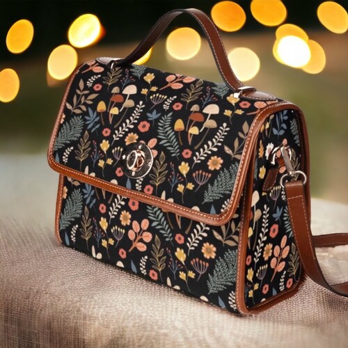 Cottagecore Monstera Canvas Satchel Bag Cute Women Boho - Etsy