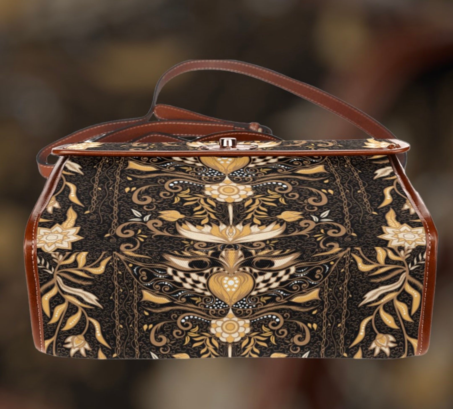 Cottagecore Floral Boho Canvas Satchel Bag Vintage Women - Etsy