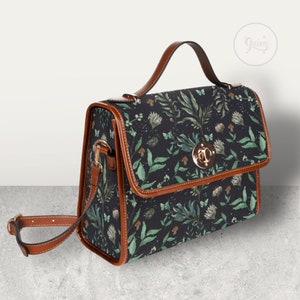 Mystical Witch Mini Messenger Bag, Mushroom Forest Dark Academia Black ...